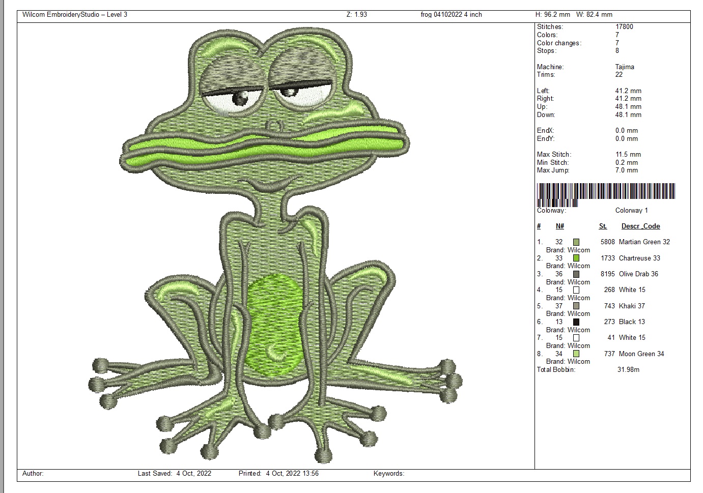 Tags: frog embroidery, cute animal embroidery, frog machine embroidery, cartoon frog design ...